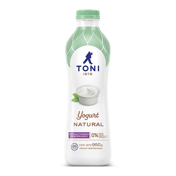 Yogurt Natural Toni Deslactosado Descremado 950Ml ...