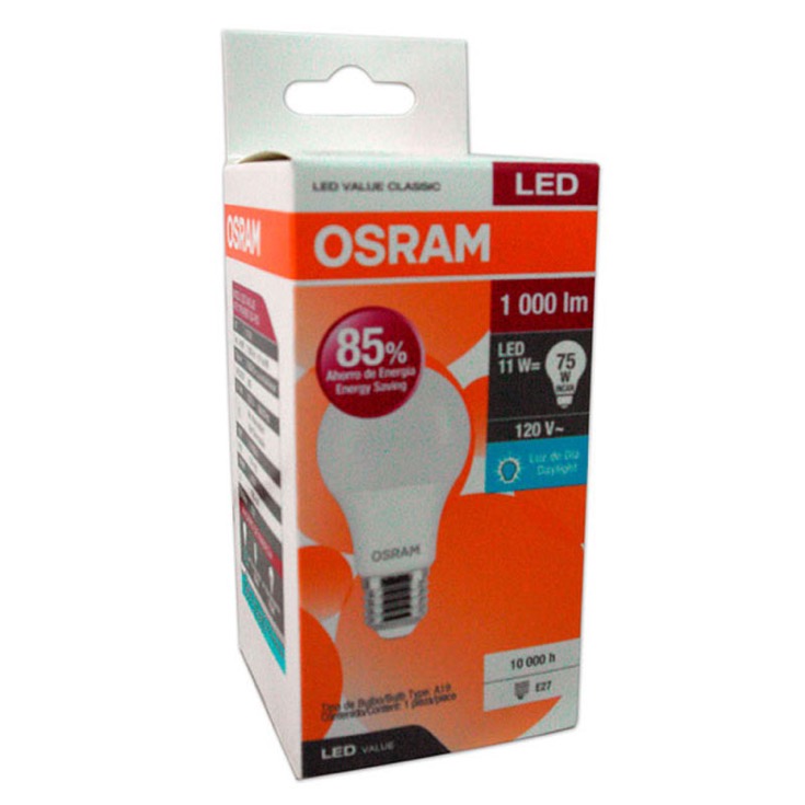Foco Led Osram Value A75 11W Luz Blanca - supermercadosantamaria.com