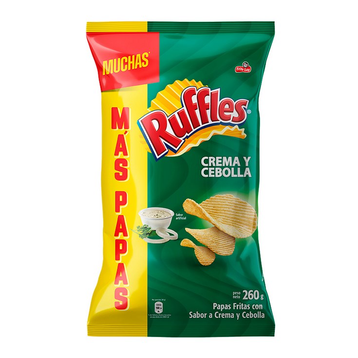 Papa Sabor Crema Y Cebolla Ruffles 260 Gr - supermercadosantamaria.com