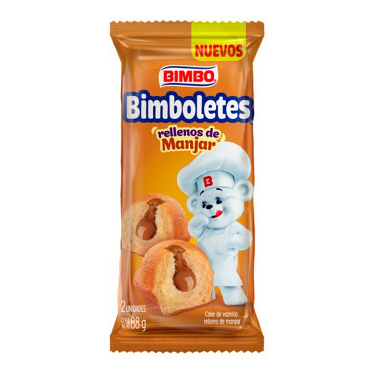 Bimbolete Manjar Bimbo X 2 - supermercadosantamaria.com