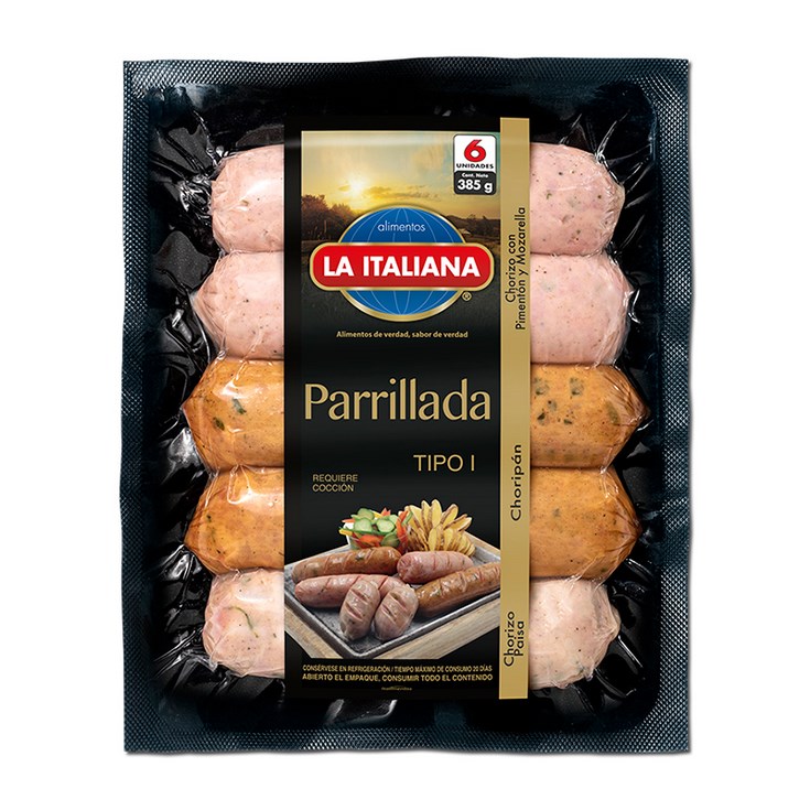 Parrillada Embutidos La Italiana 385 Gr. - supermercadosantamaria.com