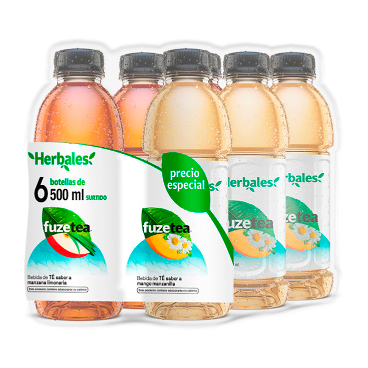 Fuze Tea 6Pack Herbales 500Ml. - supermercadosantamaria.com