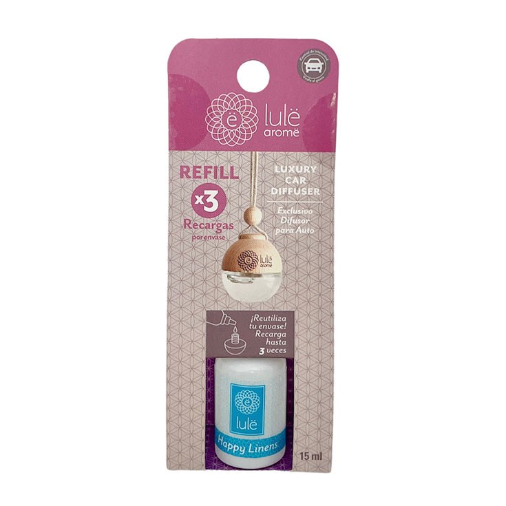 Lulë Refill Difusor Auto Happy 15Ml - supermercadosantamaria.com