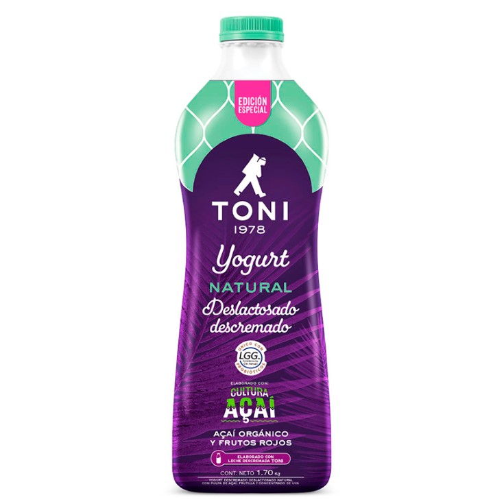 Yogurt Natural Toni Deslactosado Frutos Rojos 1.7 LT ...