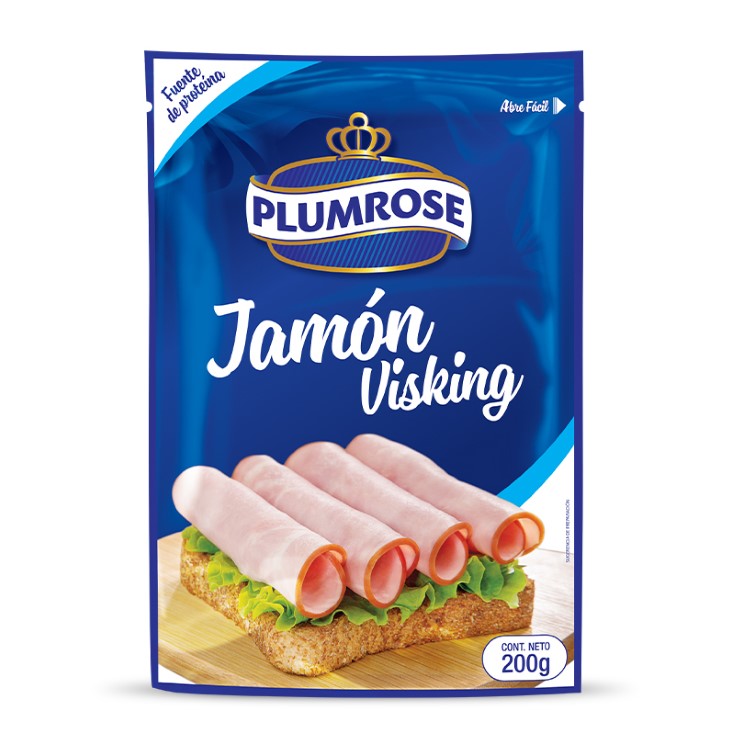Plumrose Jamon Visking Rebanado Tipo I 200 Gr - supermercadosantamaria.com