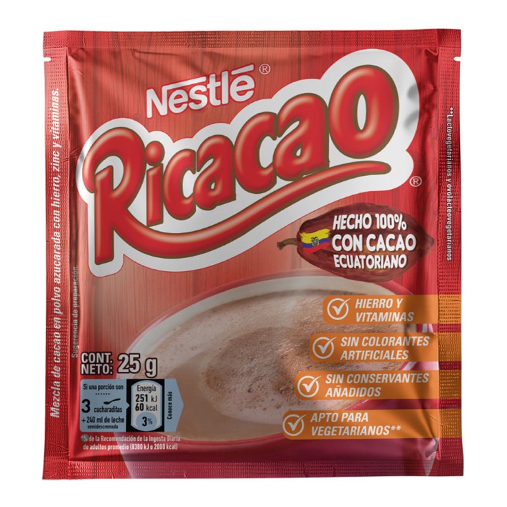 Ricacao Chocolate 25 Gr. - supermercadosantamaria.com