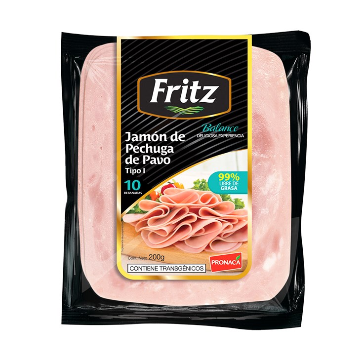 Fritz jamon pechuga de pavo 200 gr. - supermercadosantamaria.com