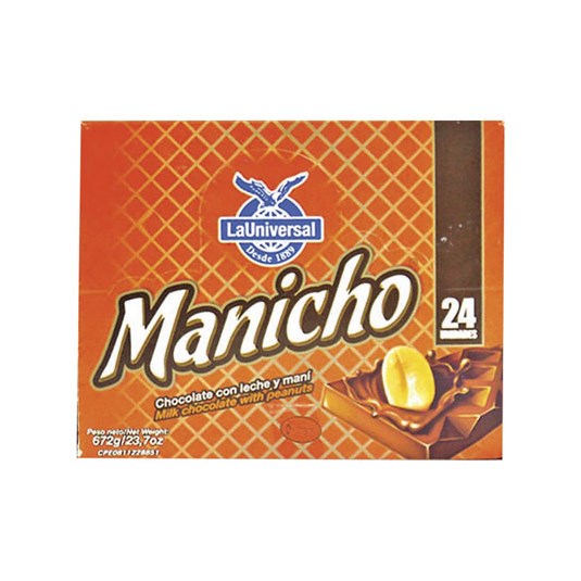 Manicho Chocolate Con Mani Cris 4Und 112G - supermercadosantamaria.com