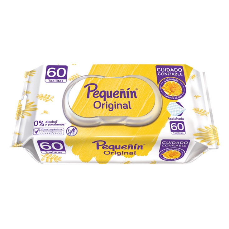 Pañitos Húmedos Original Flat Peueñin Pack 5 - supermercadosantamaria.com