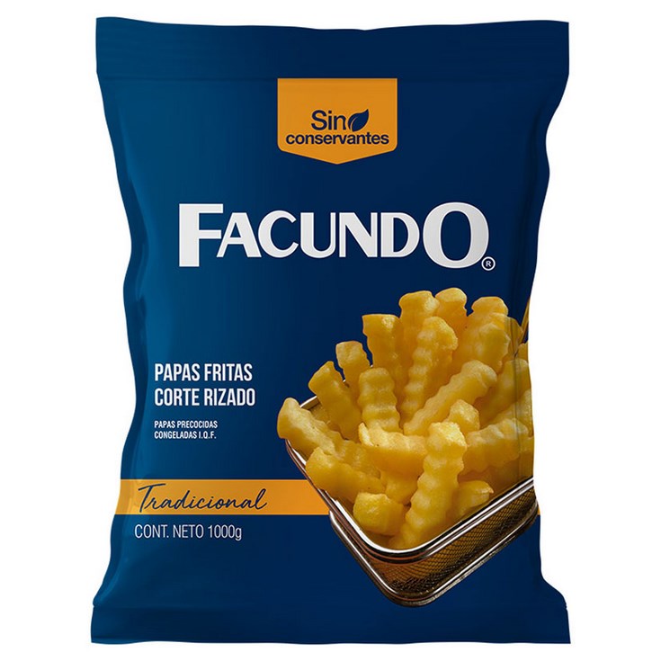 Papas Rizadas Para Freír Facundo 1 Kg - supermercadosantamaria.com