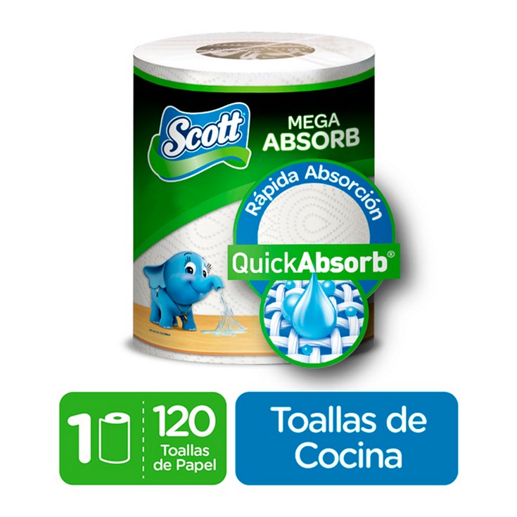 Toalla De Cocina Triple Hoja Scott Uni - supermercadosantamaria.com